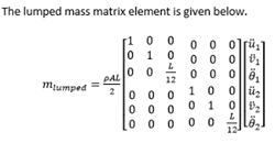 Solved The consistent mass matrix element is given below Lu | Chegg.com
