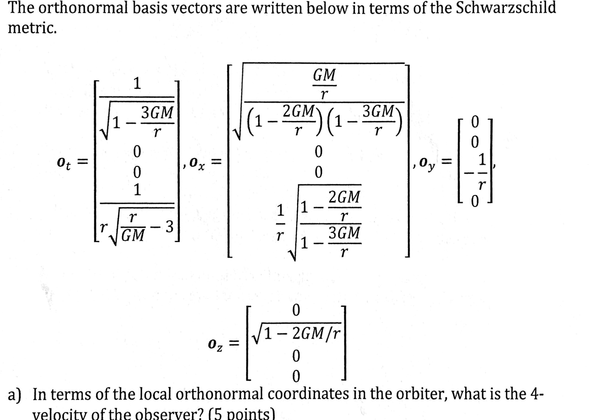 Solved The orthonormal basis vectors are written below in | Chegg.com