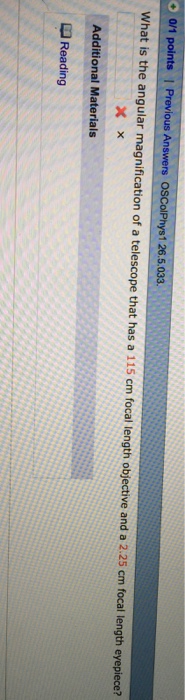 Solved What is the angular magnification of a telescope that | Chegg.com