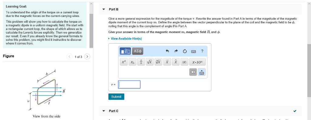 Solved Learning Goal: Part B To understand the origin of the | Chegg.com