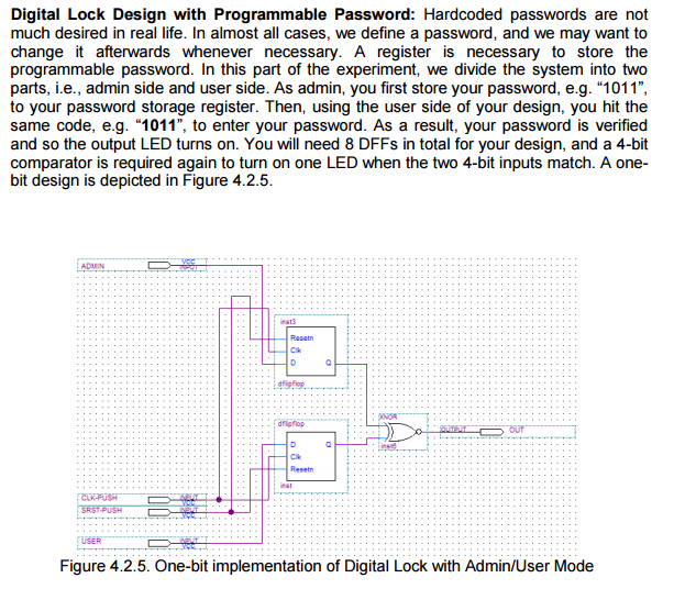 Solved Digital Lock Design with Programmable Password: | Chegg.com