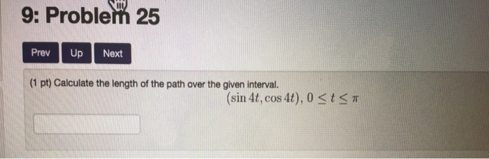 Solved Calculate the length of the path over the given | Chegg.com