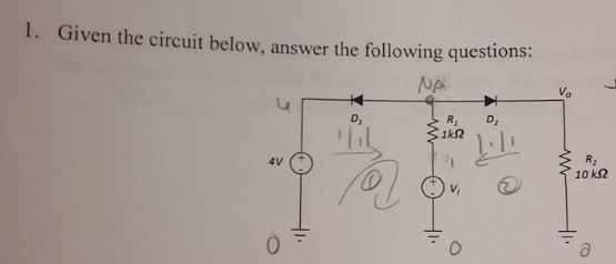 Solved a) Using the graph provided sketch Vo as a function | Chegg.com