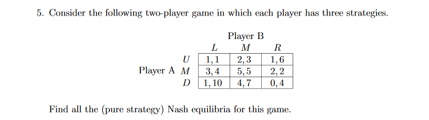 Solved Consider the following two-player game in which each | Chegg.com