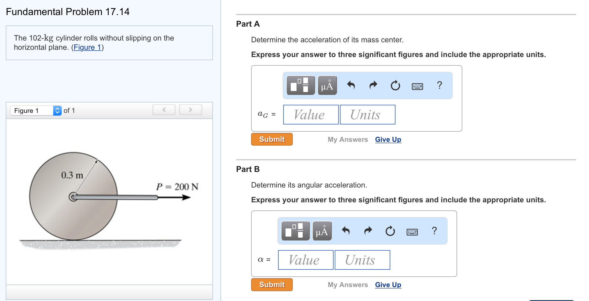 Solved Determine its angular acceleration. Determine the | Chegg.com
