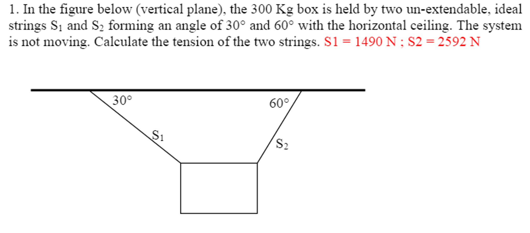 Solved In the figure below (vertical plane), the 300 Kg box | Chegg.com