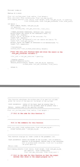 Solved I need a help to write the c programming code of this | Chegg.com