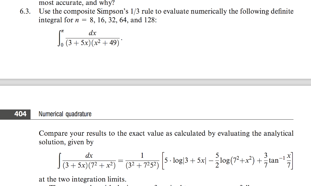 Use the composite Simpson's 1/3 rule to evaluate | Chegg.com