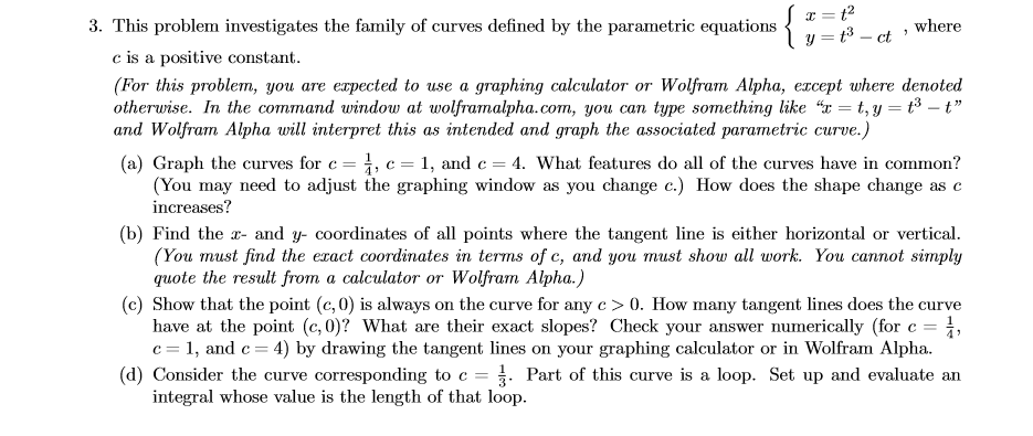 Solved This problem investigates the family of curves | Chegg.com