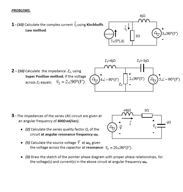 Solved Calculate the complex current i_1 using Kirchhoffs | Chegg.com
