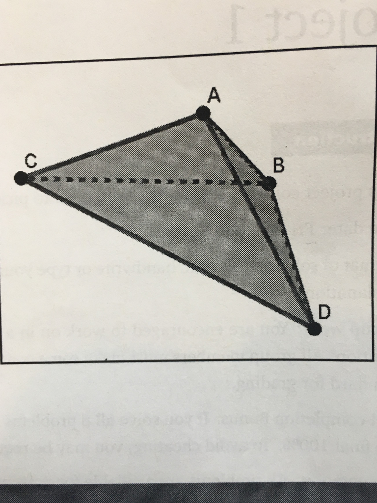 Solved Problem 1. Triangle Pyramid Formula of distance from | Chegg.com