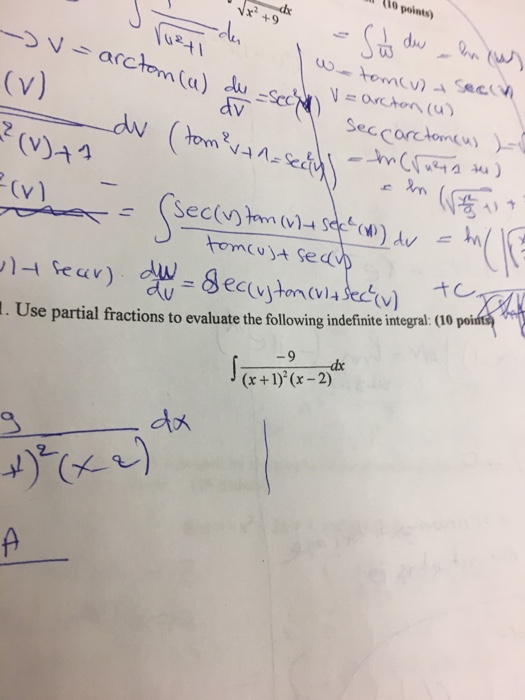 Solved Use partial fractions to evaluate the following | Chegg.com