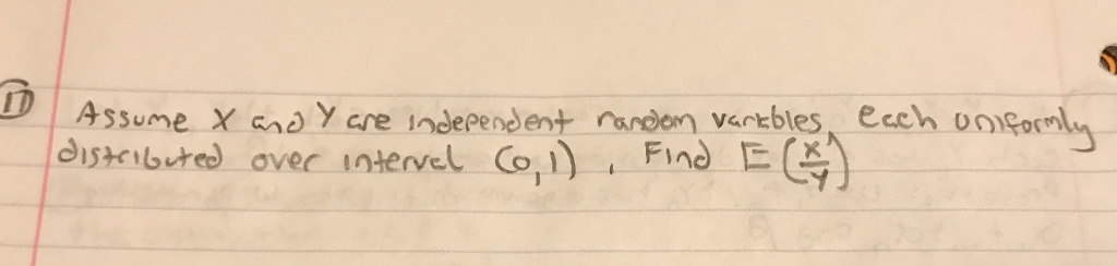 Solved Assume x and y are independent random variable each | Chegg.com