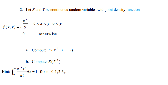 Solved Let X and Y be continuous random variables with joint | Chegg.com