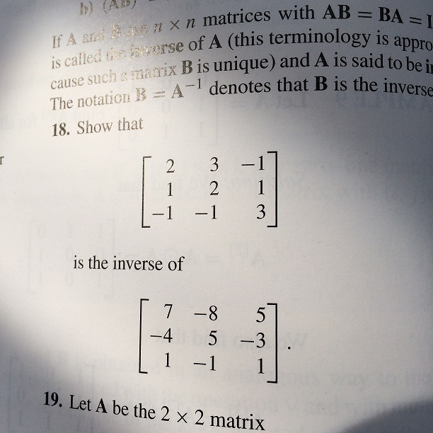 Solved If A and B are n times n matrices with AB = BA = I | Chegg.com