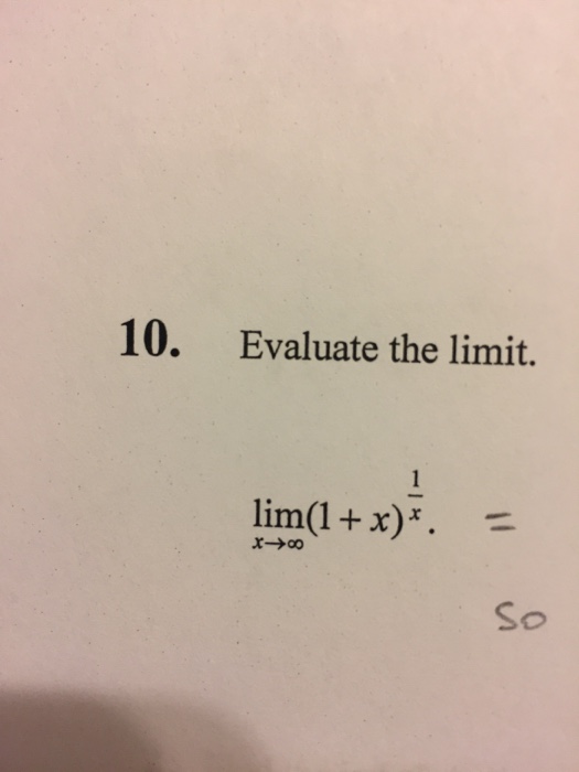 Solved Evaluate the limit. lim_x rightarrow infinity (1 + | Chegg.com