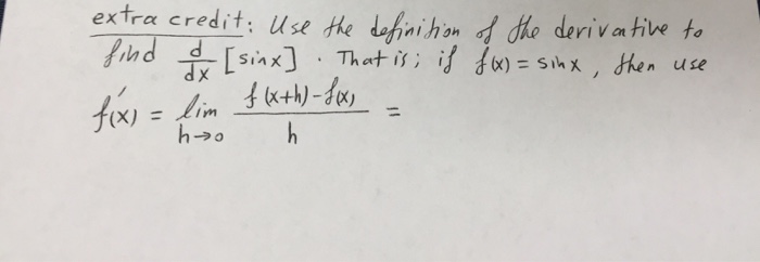 Solved use the definition of the derivative to find d/dx | Chegg.com