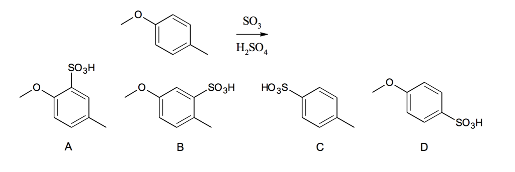 Solved O so, HS04 SO3H O /SO3H HOgS O O SO3H A B C D | Chegg.com