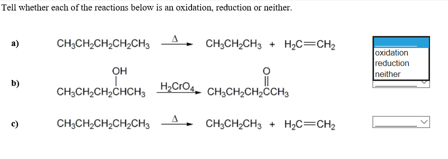 Solved Tell whether each of the reactions below is an | Chegg.com