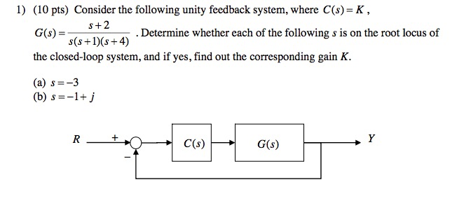 Solved Consider the following unity feedback system, where | Chegg.com
