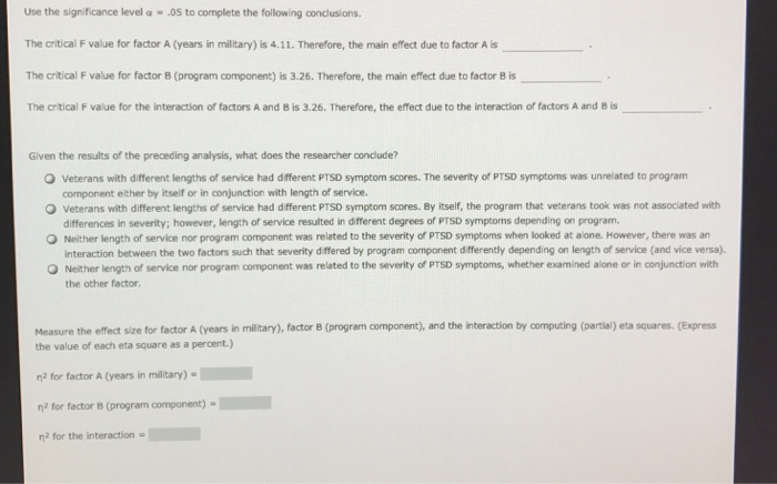 Solved 10. Identifying main effects and interaction | Chegg.com