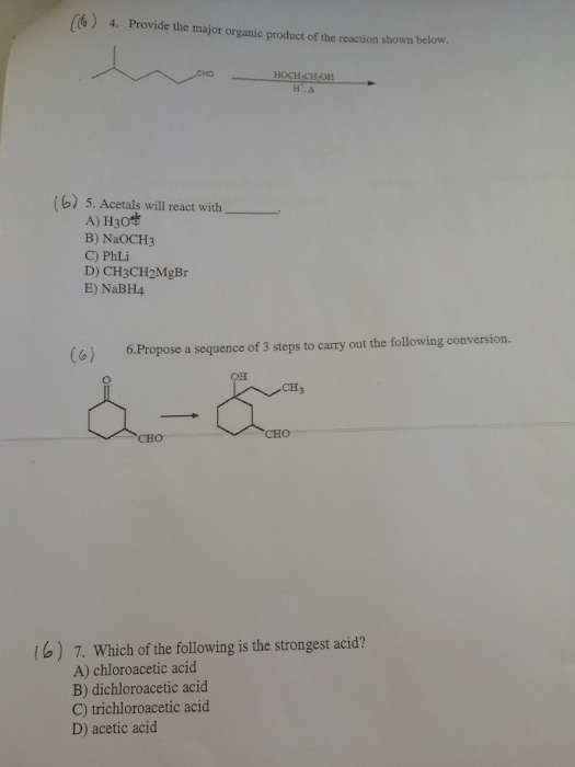 Solved Provide the major organic product of the reaction | Chegg.com
