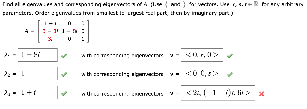 Solved Find all eigenvalues and corresponding eigenvectors | Chegg.com