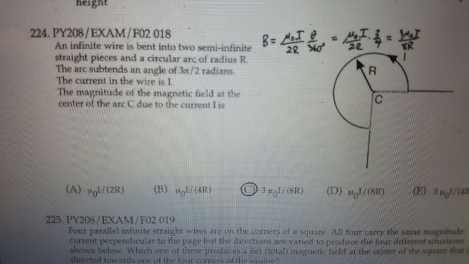 Solved An infinite wire is bent into two semi-infinite | Chegg.com