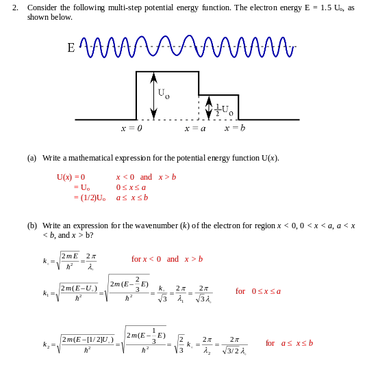 Solved Please explain part B. Where is the 2pi/lambda | Chegg.com
