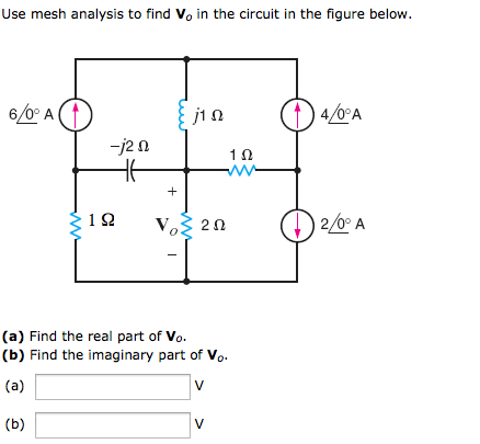 Solved Use mesh analysis to find V0 in the circuit in the | Chegg.com