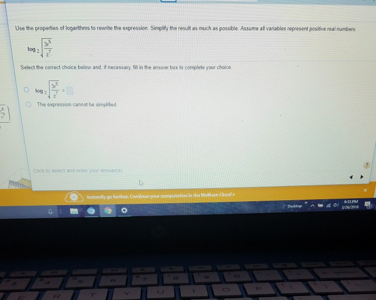 Solved Use the properties of logarithms to rewrite the | Chegg.com