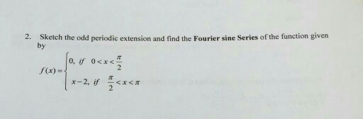 Solved Sketch the odd periodic extension and find the | Chegg.com