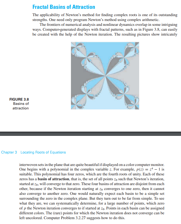 Fractal Basins of Attraction The applicability of | Chegg.com