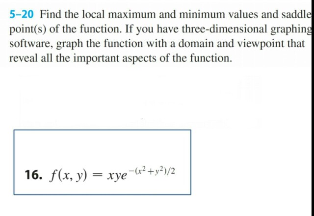 Solved 5-20 Find the local maximum and minimum values and | Chegg.com