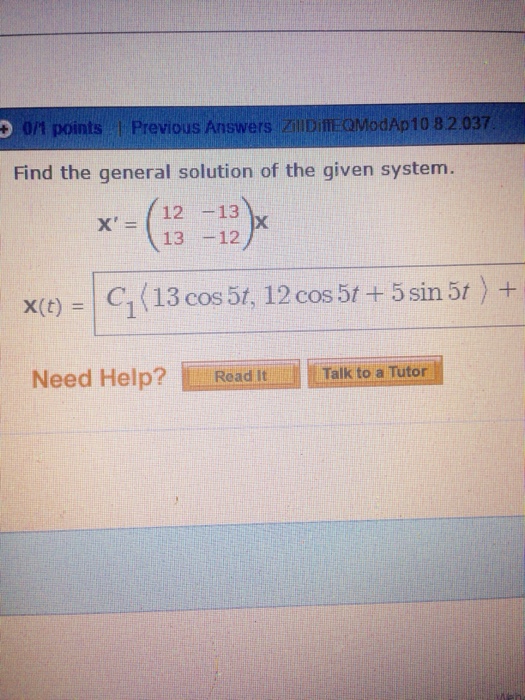Solved Find the general solution of the given system. X' = | Chegg.com
