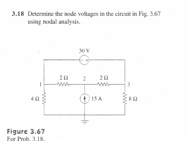 Solved 3.18 Determine the node voltages in the circuit in | Chegg.com
