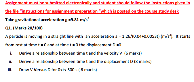 Solved Assignment must be submitted electronically and | Chegg.com