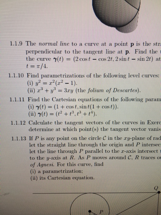 Solved Find parametrizations of the following level curves: | Chegg.com