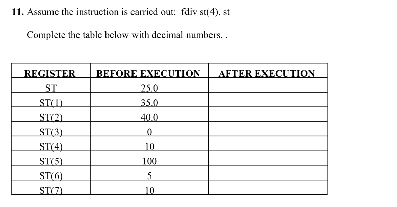 Solved Please fill in the table and explain your work. Do | Chegg.com