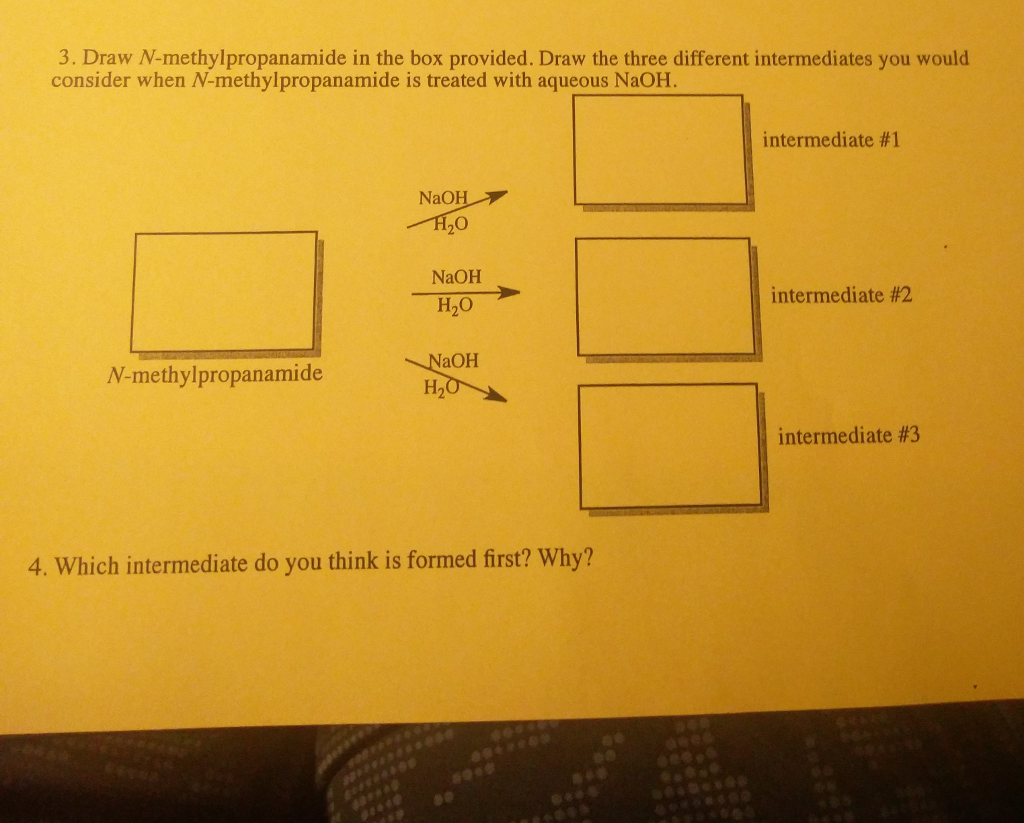 Draw N-methylpropanamide in the box provided. Draw | Chegg.com