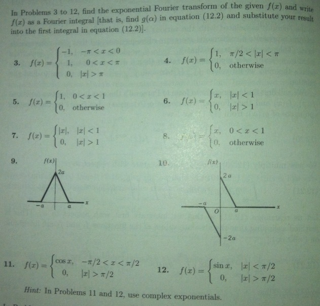 Solved In problem 3 to 12, find the exponential Fourier | Chegg.com