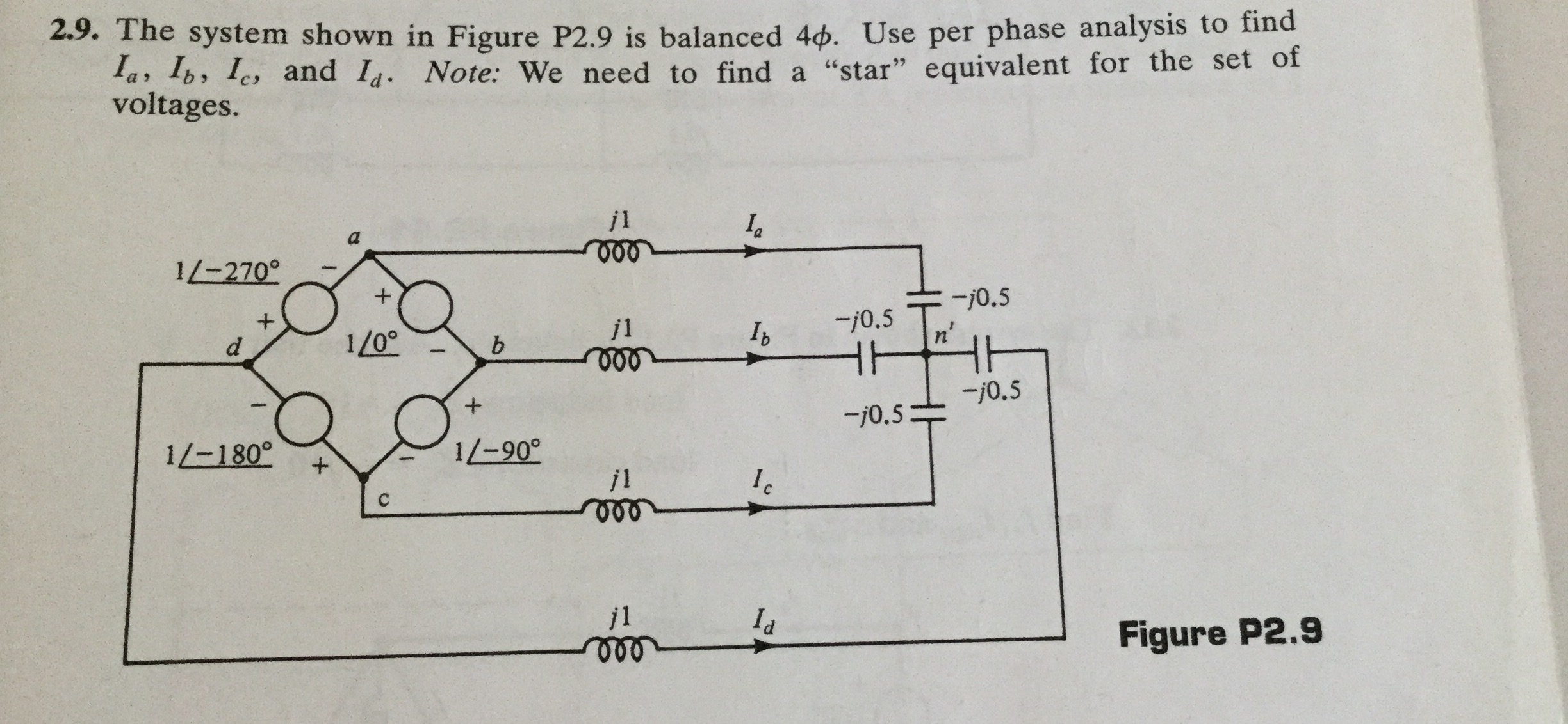 Solved The system shown in Figure P2.9 is balanced 4. Use | Chegg.com