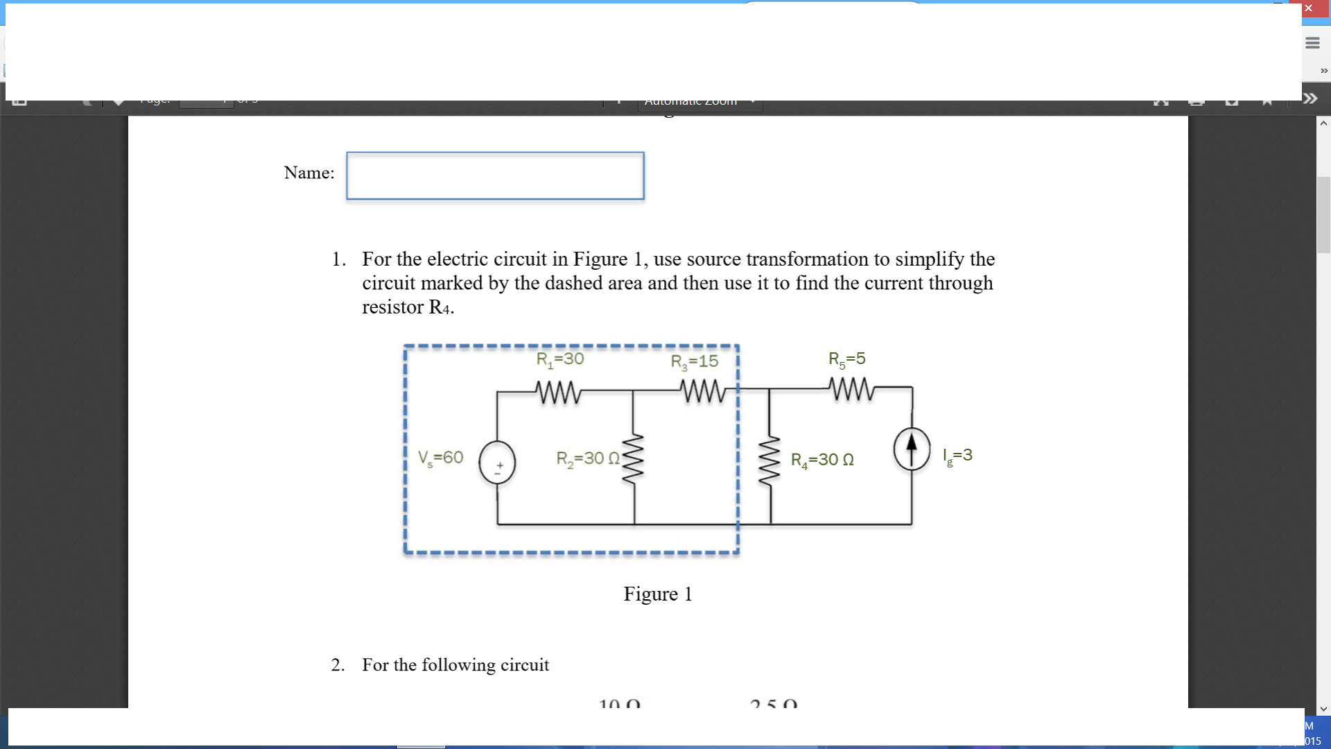 Solved For The Electric Circuit In Figure 1 Use Source 0179