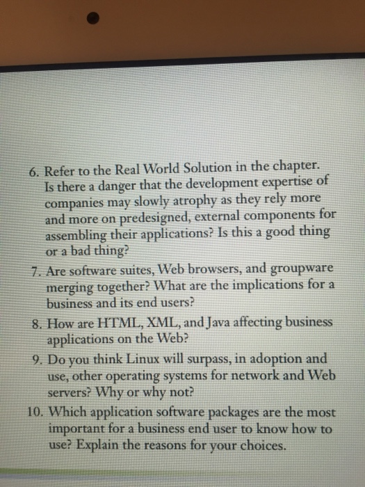 Solved 6. Refer to the Real World Solution in the chapter. | Chegg.com