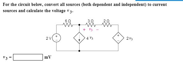Solved For the circuit below, convert all sources (both | Chegg.com