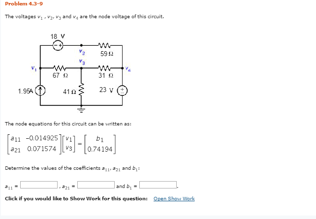 Solved The voltages v_1, v_2, v_3 and v_4 are the node | Chegg.com