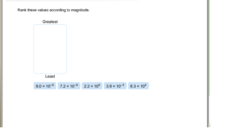 Solved Rank these values according to magnitude. | Chegg.com Solved Rank these values according to magnitude. | Chegg.com