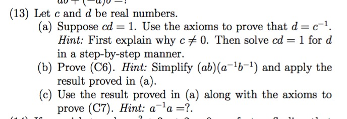 Solved Let c and d be real numbers. Suppose cd = 1. Use the | Chegg.com