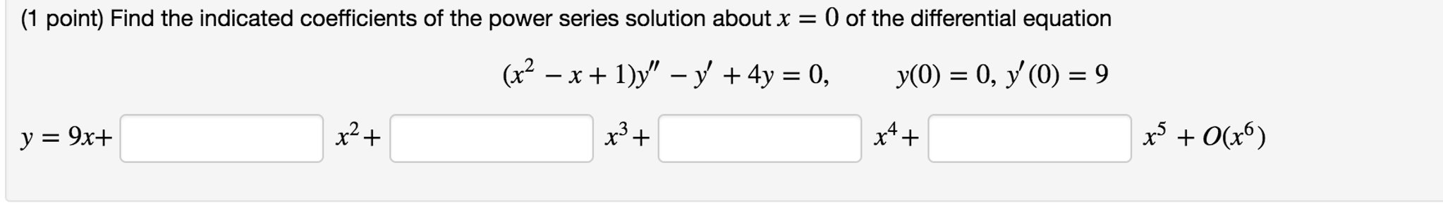 Find the indicated coefficients of the power series | Chegg.com