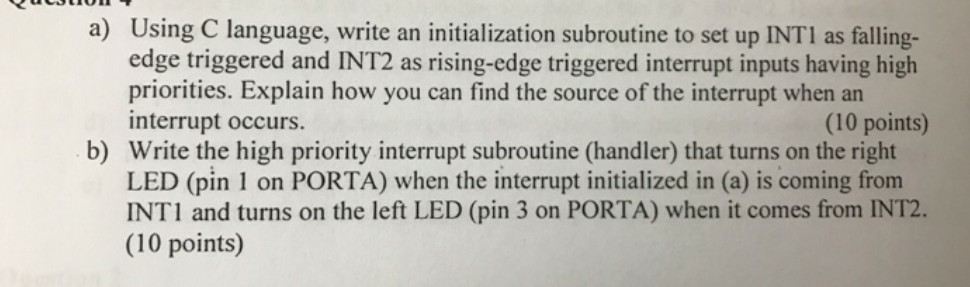 Solved A Using C Language Write An Initialization